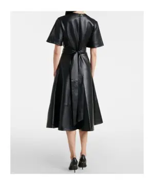 Altuzarra Gathered Leather Midi Dress