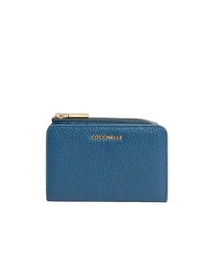 COCCINELLE Logo Lettering Zipped Wallet - Blue