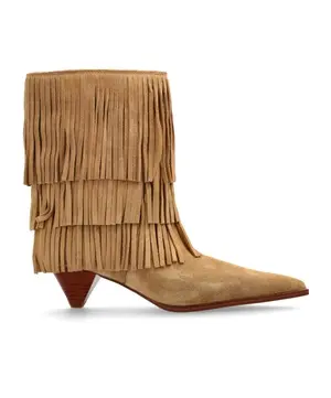Michael Kors 50mm Jayla Layered-fringe Suede Boots - Brown