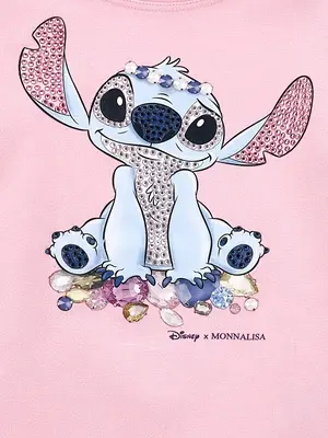 Monnalisa Embellished Stitch T-shirt