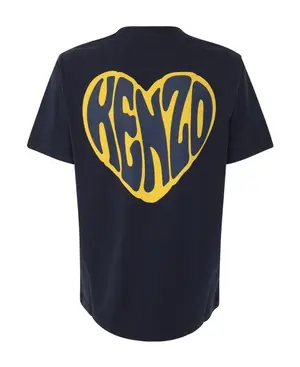 Kenzo Heart Printed Crewneck T-shirt