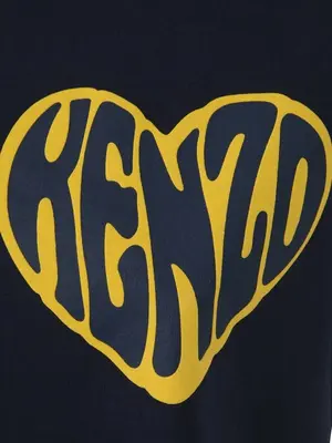 Kenzo Heart Printed Crewneck T-shirt