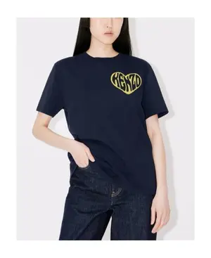 Kenzo Heart Printed Crewneck T-shirt