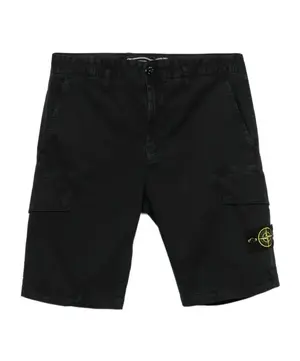 Stone Island Belt Loops Shorts - Black