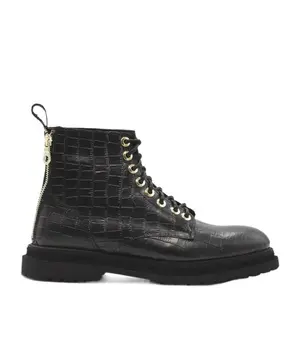 GIULIANO GALIANO Lace-up Combat Boots - Black