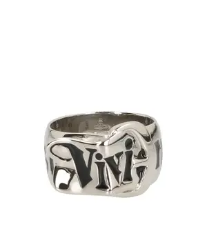 VIVIENNE WESTWOOD Engraved Logo Ring - Multicolor