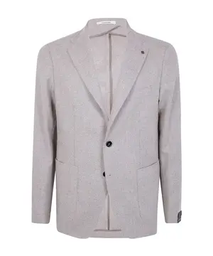 Tagliatore Patch-pocket Wool Jacket - Gray