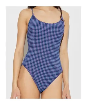 The Upside Aliki Checked One-piece Beachwear