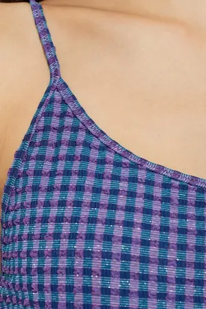 The Upside Aliki Checked One-piece Beachwear