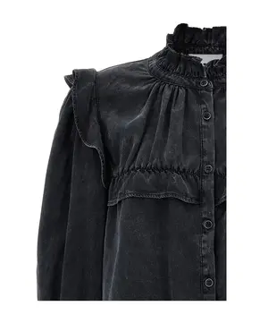 Isabel Marant Étoile Idety Ruffled Denim Shirt