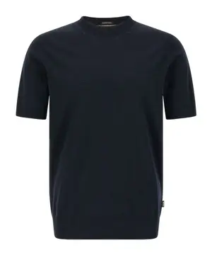 Hugo Boss Short-sleeve Knitted Jumper - Black