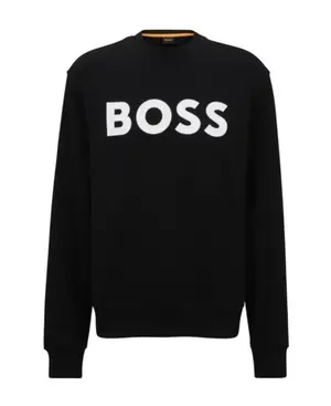 Hugo Boss Logo Printed Crewneck Sweatshirt - Black