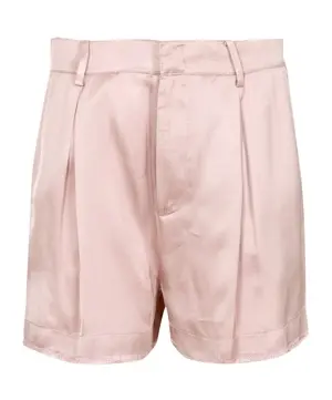 N.21 Powder High-waisted Tailored Shorts With Frayed Hem