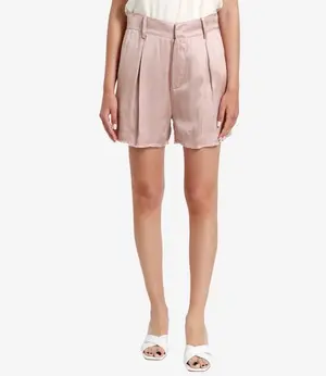 N.21 Powder High-waisted Tailored Shorts With Frayed Hem