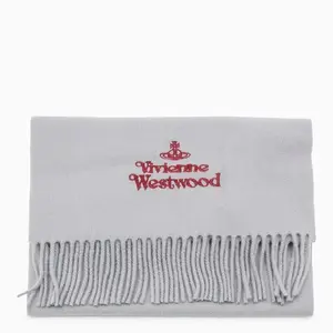 VIVIENNE WESTWOOD Logo-embroidered Wool Scarf