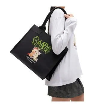 GANNI Graphic Print Tote Bag