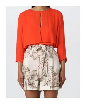 TWINSET Short-sleeved Casual Jacket - Orange