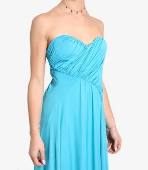 ANIYE BY Ruffled Strapless Gown