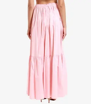 ANIYE BY Button Front Maxi Skirt With Ruffled Hem