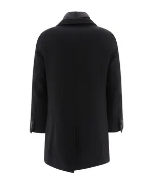Herno Buttoned High Neck Long-sleeved Coat