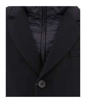 Herno Buttoned High Neck Long-sleeved Coat