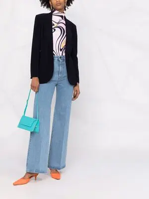 Norma Kamali Peak-lapel Blazer