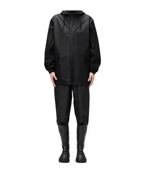 Rains Fishtail Drawstring-hood Coated Parka