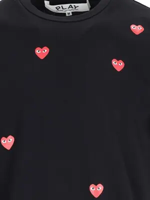 Play Comme Des Garcon Comme Des Garçons Play Heart Printed Crewneck T-shirt