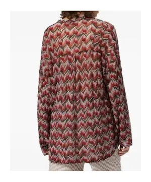 Missoni Chevron-patterned V-neck Knitted Top