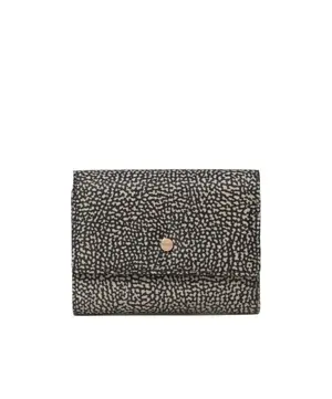 Borbonese Medium Tri-fold Wallet - Black