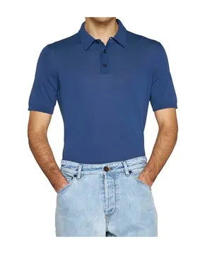 ROBERTO COLLINA Button-down Short Sleeve Polo Shirt