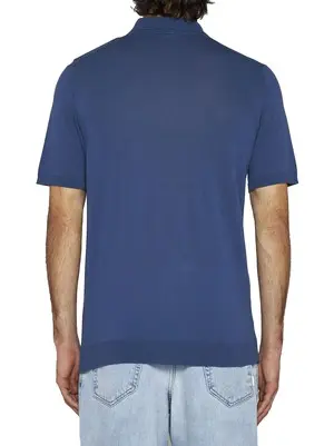ROBERTO COLLINA Button-down Short Sleeve Polo Shirt