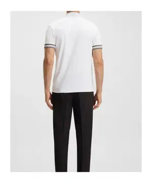 Hugo Boss Striped-cuff Polo Shirt