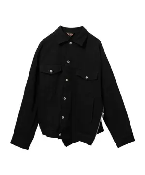 Comme Des Garçons Asymmetric-hem Jacket - Black