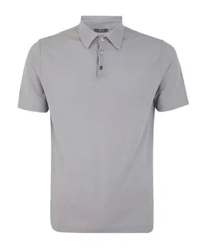 ZANONE Short-sleeved Polo Shirt - Grey
