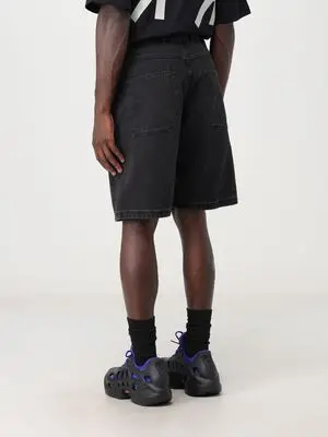 44 LABEL GROUP Logo-print Wide-leg Denim Shorts