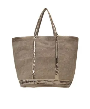 Vanessa Bruno Cabas Logo Shoulder Bag - Gray