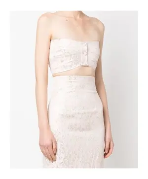 Philosophy Di Lorenzo Serafini Jacquard Buttoned Bandeau Top
