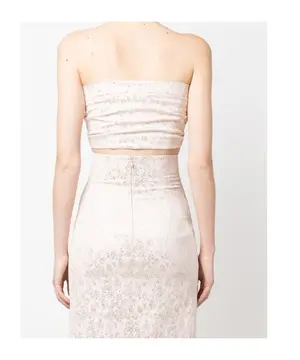 Philosophy Di Lorenzo Serafini Jacquard Buttoned Bandeau Top