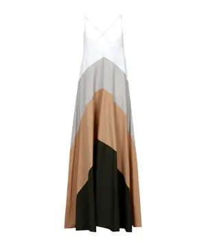 SEMICOUTURE Pleated Detail Dress - Multicolor