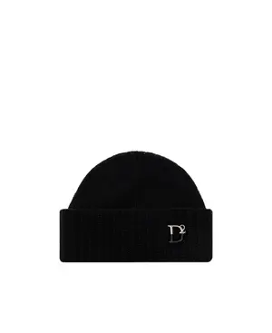 Dsquared2 Logo Plaque Beanie - Black