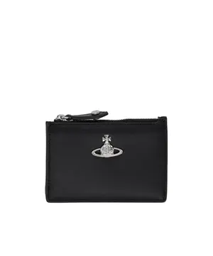 VIVIENNE WESTWOOD Orb Zip Card Wallet - Black