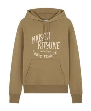 Maison Kitsuné Logo Printed Drawstring Hoodie