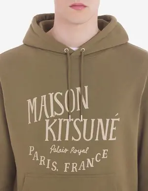 Maison Kitsuné Logo Printed Drawstring Hoodie