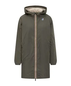 K-WAY Le Vrai 4.0 Eiffel East Orsetto 3/4 Length Waterproof Jacket - Black