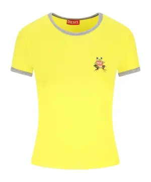 DIESEL® Logo Printed Crewneck T-shirt - Yellow