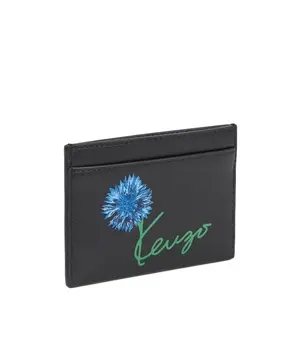 Kenzo Floral Logo Card Holder Wallet