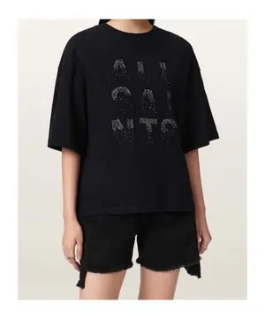 ALLSAINTS Stacks Amelie Oversized Embellished T-shirt
