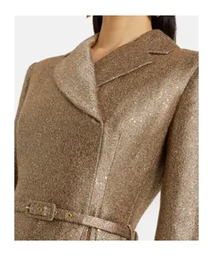EMILIA WICKSTEAD Kalonice Belted Sequined Tweed Maxi Dress