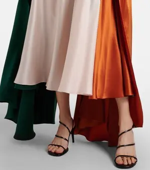 ROKSANDA Neolitsea Caped Silk Satin Gown - Multicolor